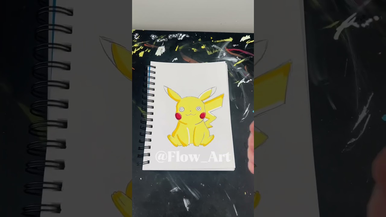 Drawing Pikachu with POSCAS!! #posca #art #satisfying #viral #shorts