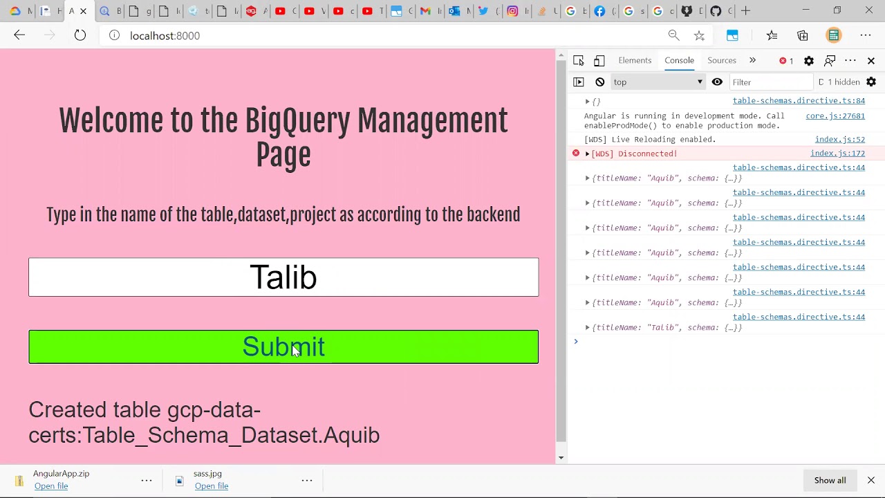 Tables Schemas in Bigquery (Python)