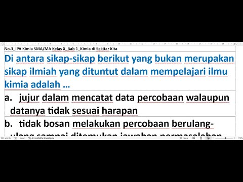 Di antara sikap-sikap berikut yang bukan merupakan sikap ilmiah yang dituntut dalam mempelajari ilmu