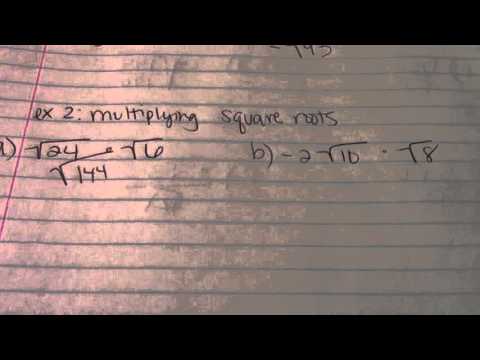 Square Roots 1 Simplify and Multiply