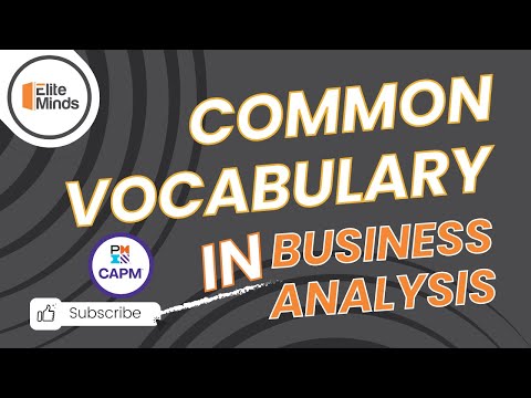 Common Vocabulary in Business Analysis
