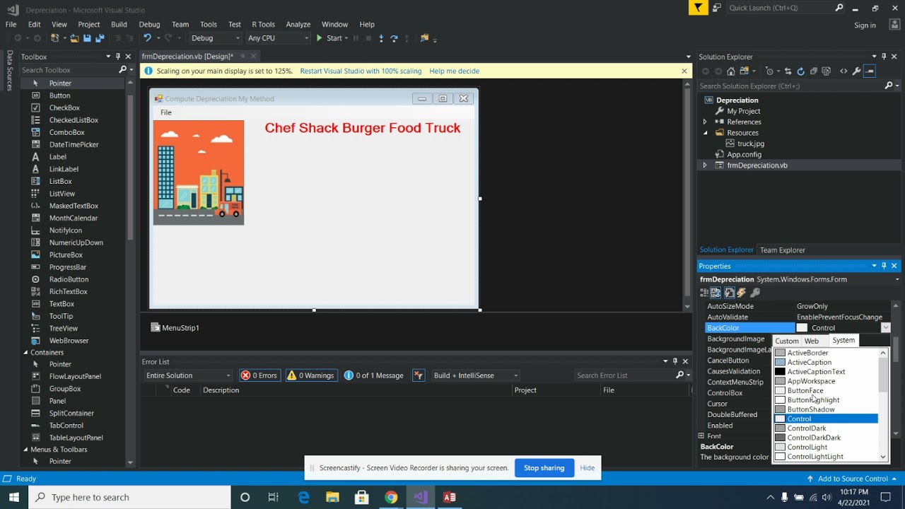 Visual Basic Chapter 8 Guided Program Development - User Interface