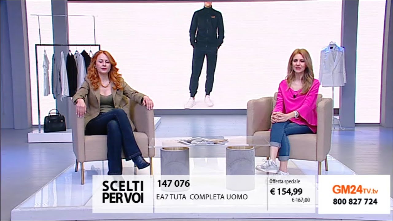 GM24TV MODA UOMO EA7 TUTA COMPLETA UOMO CON MARZIA FONTANA E MARIANNA MARI