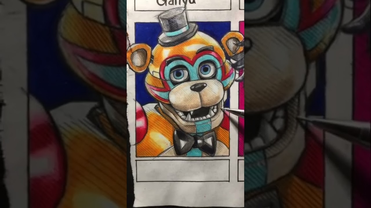 Drawing Glamrock Freddy from FNAF Security Breach