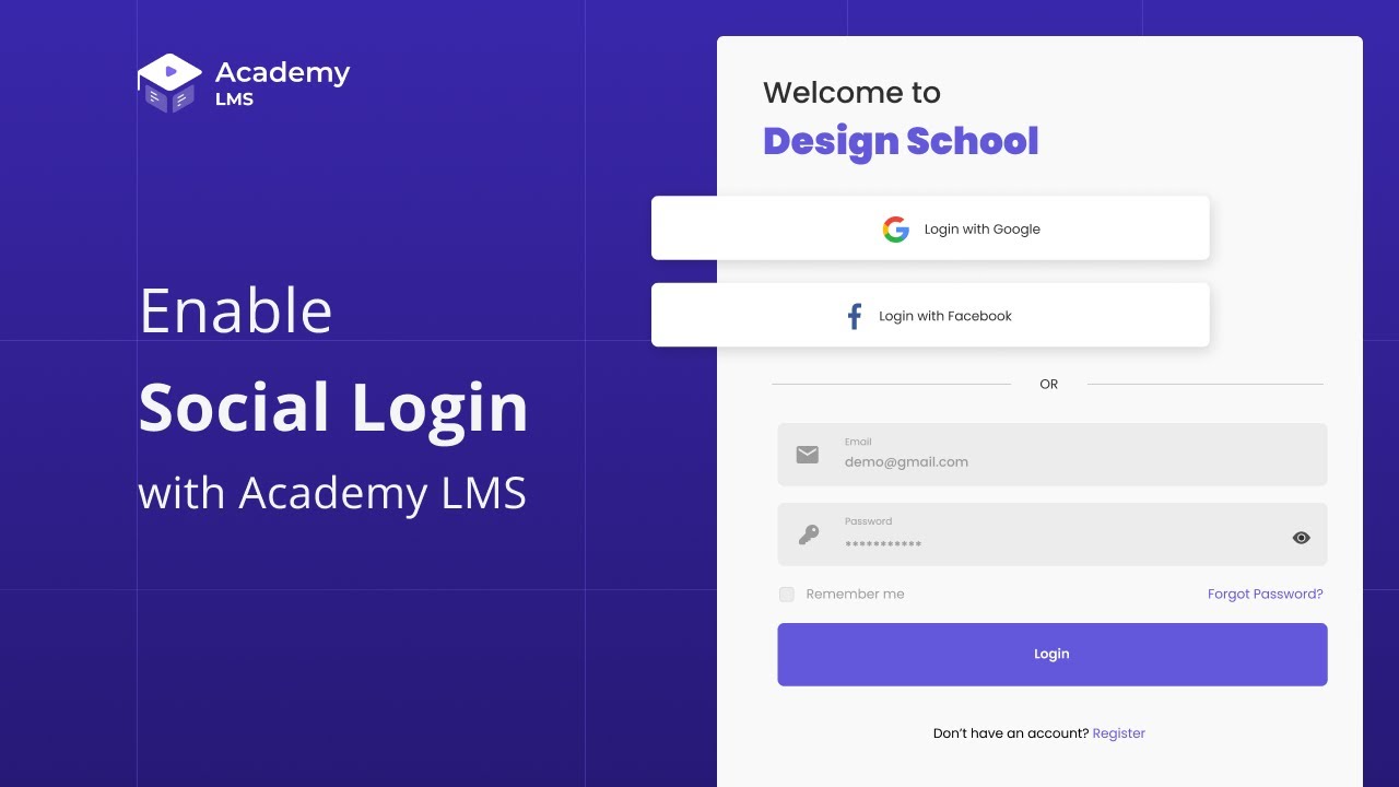 Simplify Login with Academy LMS Social Login | Easy Facebook and Google Setup