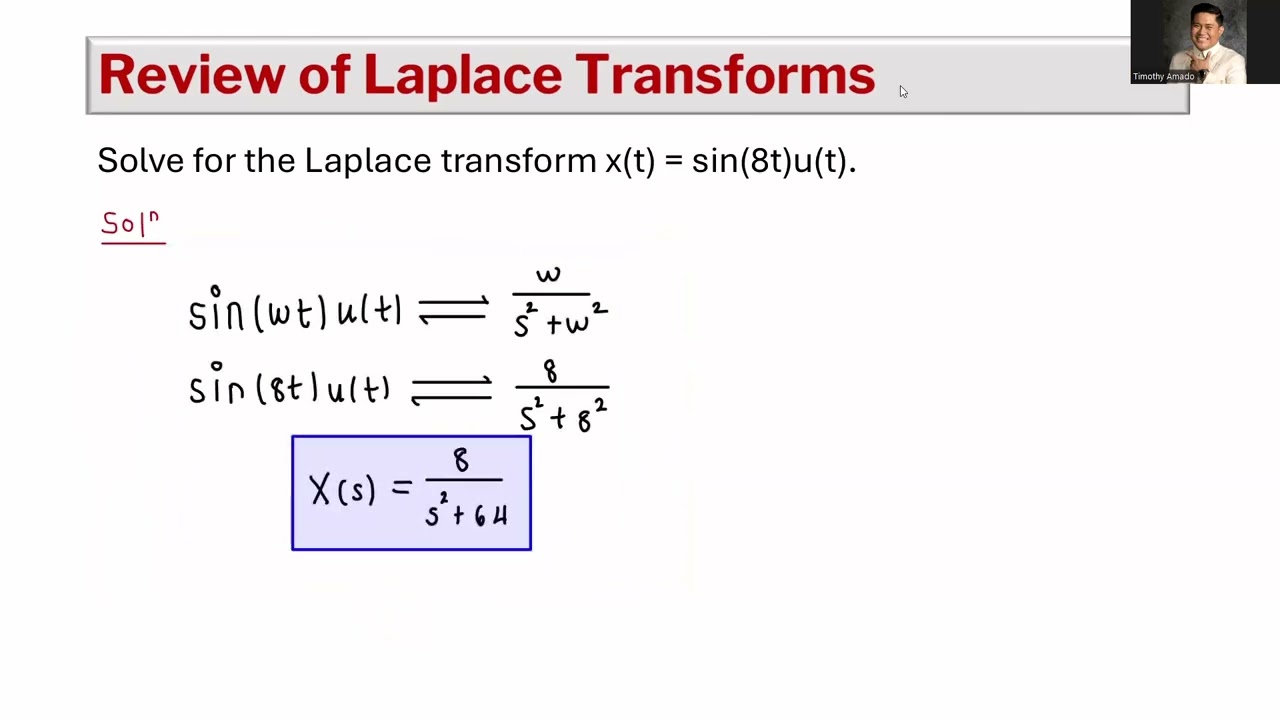 PECEE6 | Feedback and Control Systems| M0 - Review of Laplace Transforms| Tagalog