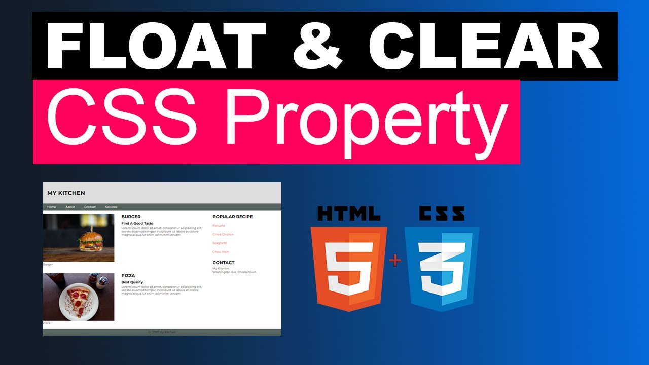CSS Float and Clear Property | CSS Overflow | Complete Web Development Course