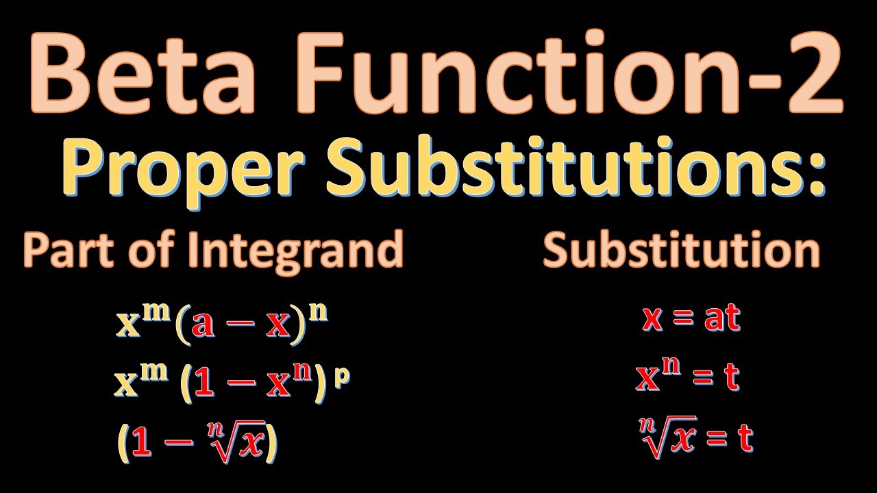 Beta Function-2 I How to use Beta Function to solve Special Integrals I Using Proper Substitutions