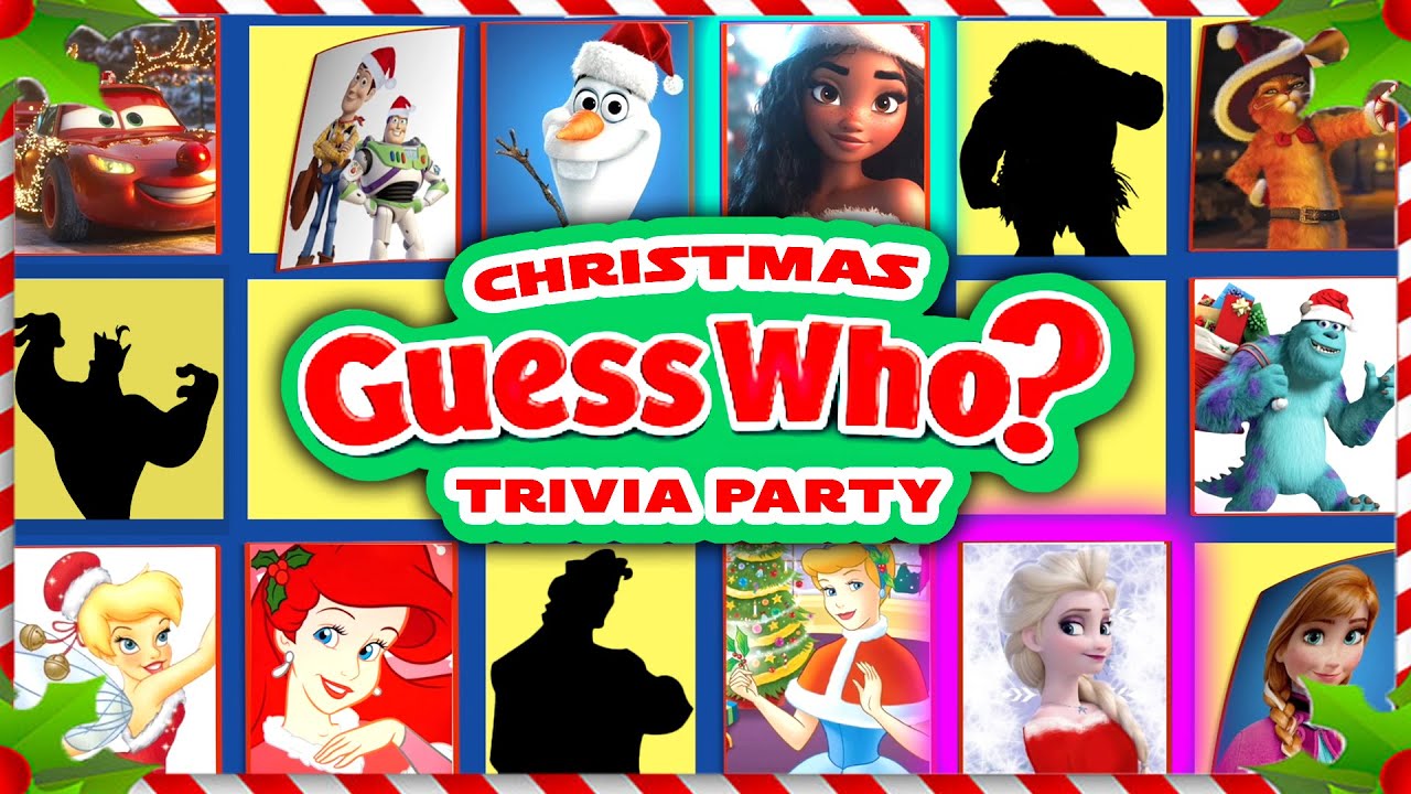 Disney TRIVIA PARTY and Challenge! Christmas GUESS WHO! Characters Quiz & Brain Break!