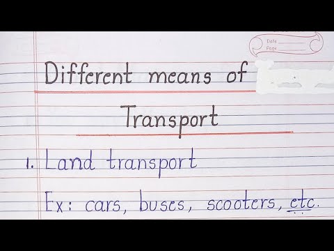 Different Means of Transport