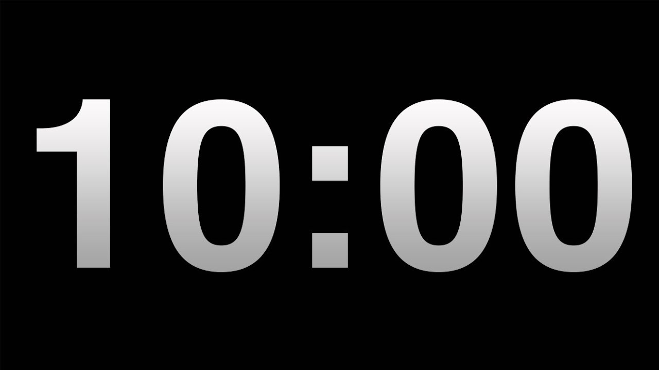 Timer 10 Minutes Timer Video Countdown Black Background