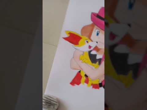 Serena and Fennekin art #pokemon