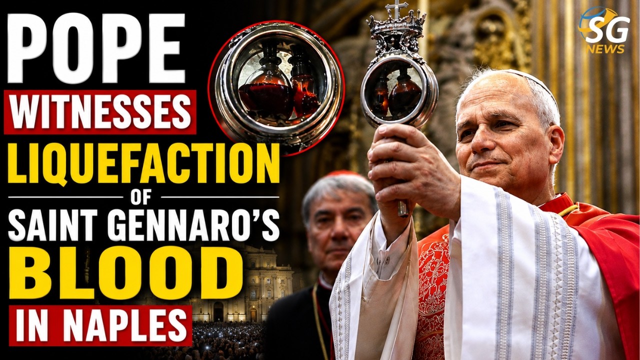 The Miracle of Naples San Gennaro’s Blood Liquefies for Pope Leo XIV as 50,000 Gather 🔴🙏 | SG News