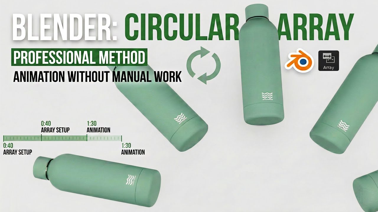 Circular Array Animation in Blender: The Pro Way to Use Array Modifier