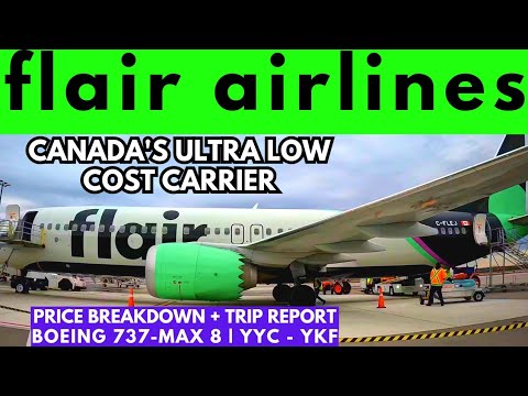 Flair Airlines Review: Trip Report (Calgary to Kitchener-Waterloo) | Boeing 737-Max 8 | YYC to YKF