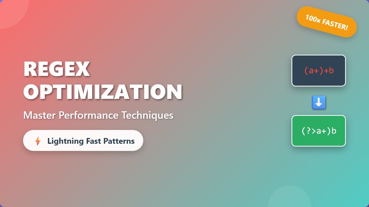 🔥 Regex Optimization: Boost Performance by 100x! 🔥