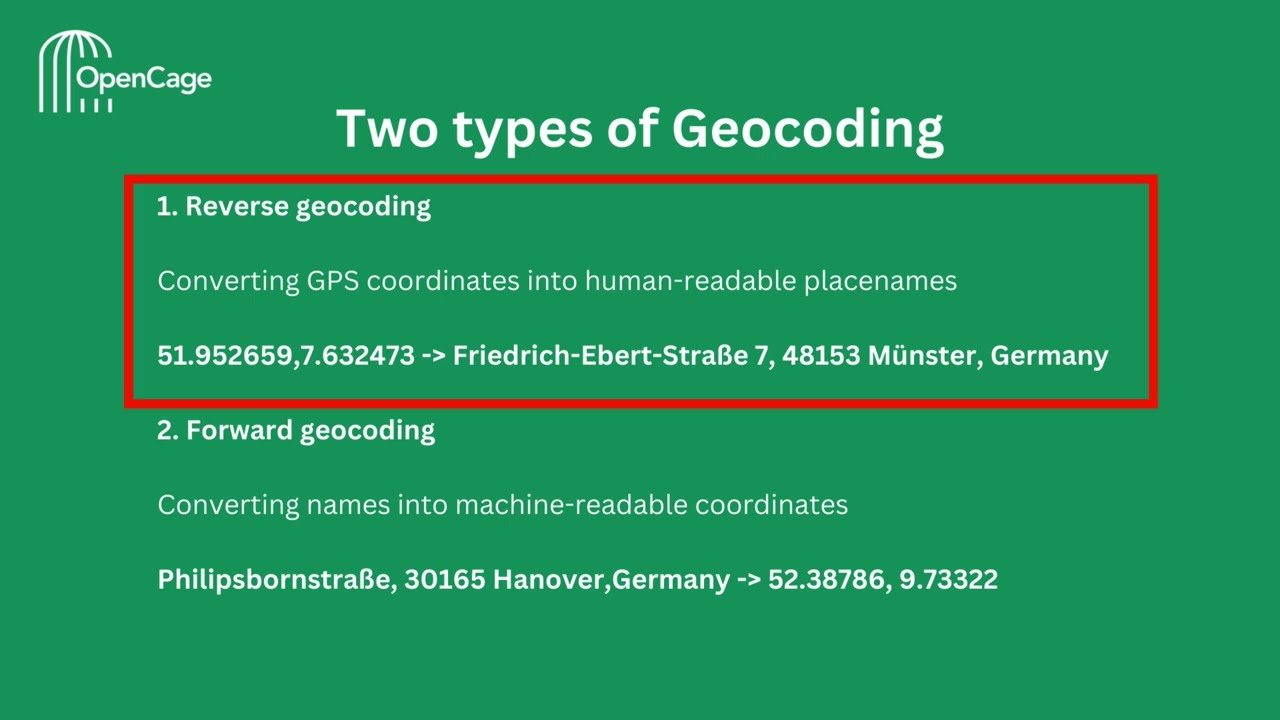 How to do Reverse Geocoding with the OpenCage API - Python Tutorial