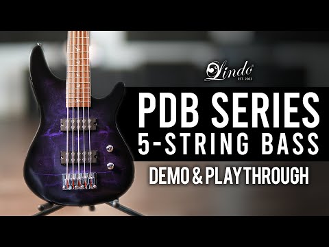 Lindo PDB-5 V2 Purple 5-String Electric Bass Guitar | Dove | Reverb UK