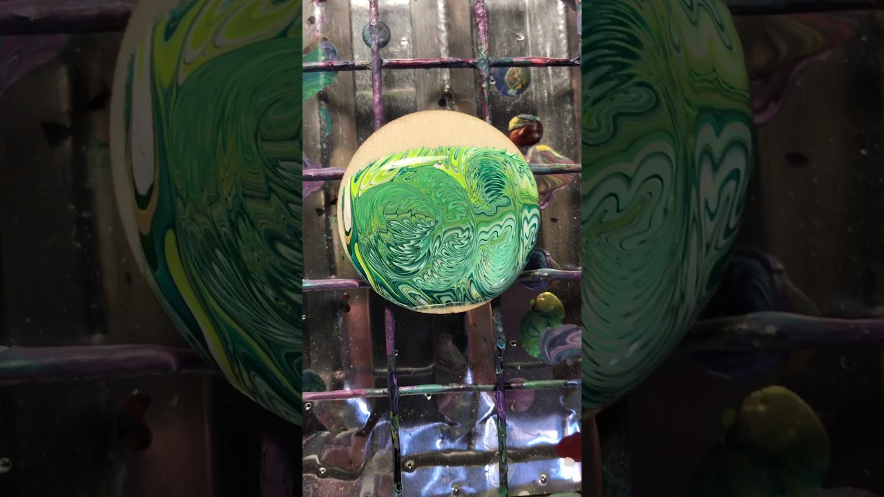 Liz pours on TWO tiny pieces of wood