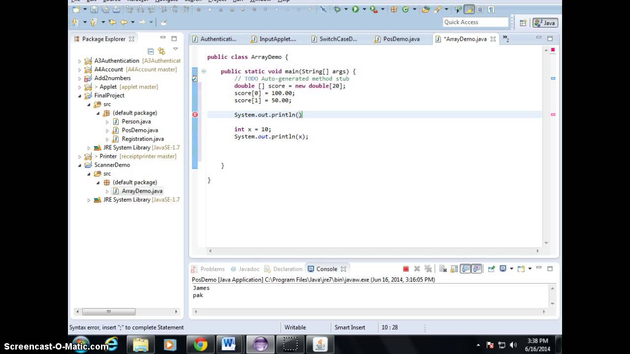 Java Array and Java Class Customize JOptionPane