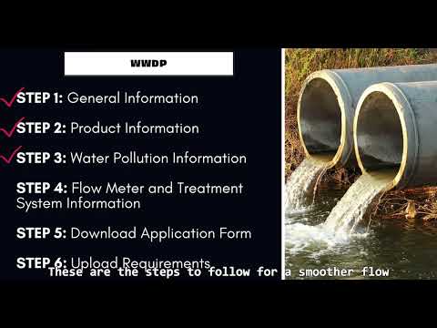 STEPS ON HOW TO APPLY FOR A WASTEWATER DISCHARGE PERMIT IN ENVIRONMENTAL MANAGEMENT BUREAU (EMB)