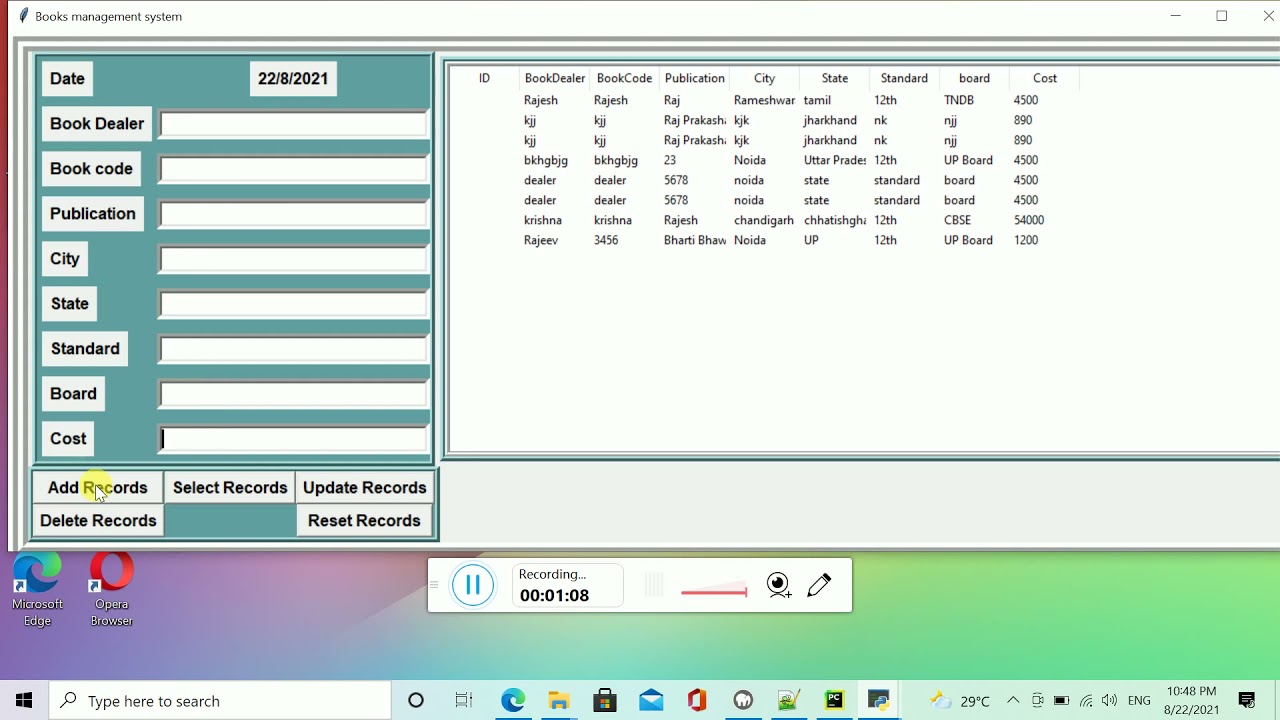 Python desktop app Presentation