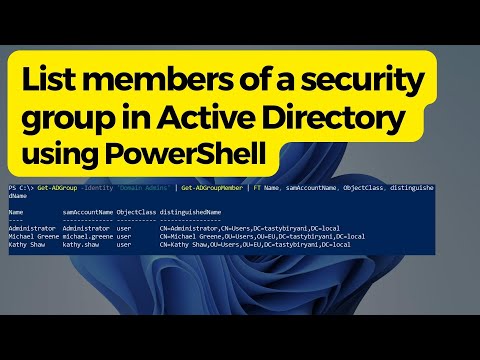 List Members of an Security Group in Active Directory using PowerShell