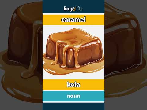 🇬🇧🇸🇪 caramel - kola : learn English : låt oss lära oss engelska : vocabulary builder