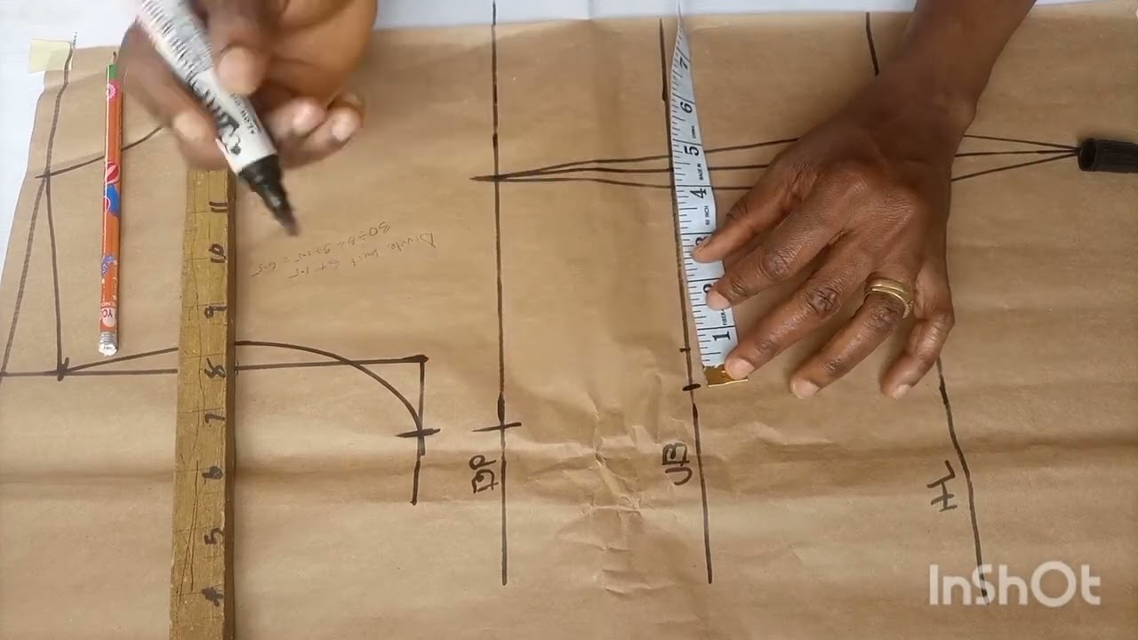 How to draft a Basic bodice pattern| Block HALF SCALE. Beginner friendly step by step #pattern