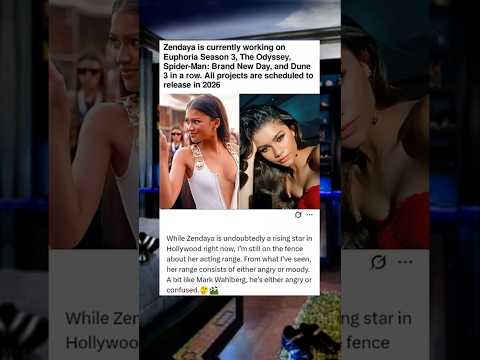 Zendaya is currently working on Euphoria Season 3, The Odyssey, Spider-Man Brand New Day, and Dune