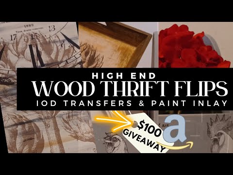 HIGH END WOOD DIYS USING IOD TRANSFERS & HOW TO USE IOD PAINT INLAYS