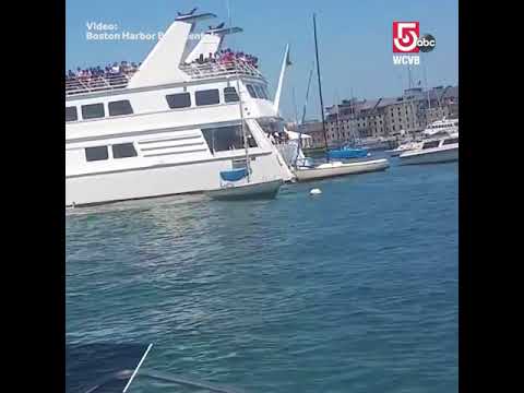 Cruise ship with 300 kids aboard hits sailboats in Boston Harbor