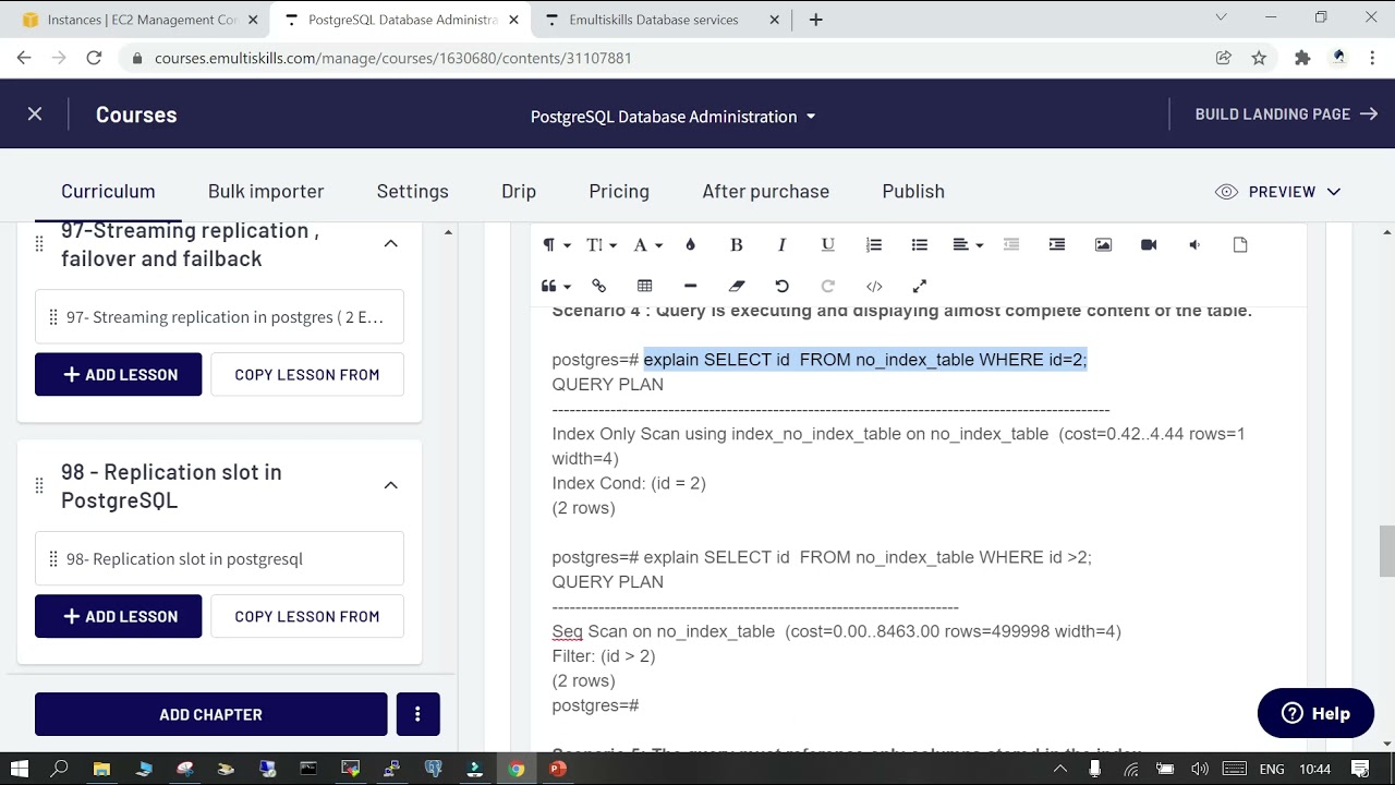 Why Postgres Query is Not Using Index