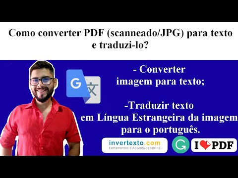 Como converter PDF (scanneado/JPG) para texto e traduzi-lo?