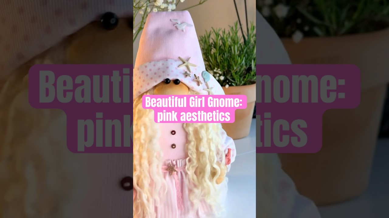 Watch the full tutorial on my channel ⬆️ #helenlozova #diy #scandinaviangnome #pinkaesthetics