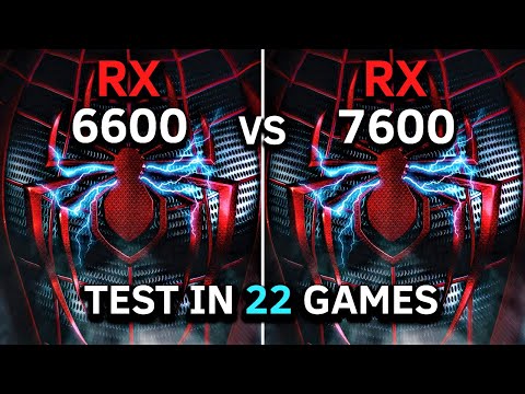 RX 6600 vs RX 7600 | Rasterization + FSR | Test in 22 Games at 1080p | Should you Upgrade in 2025?