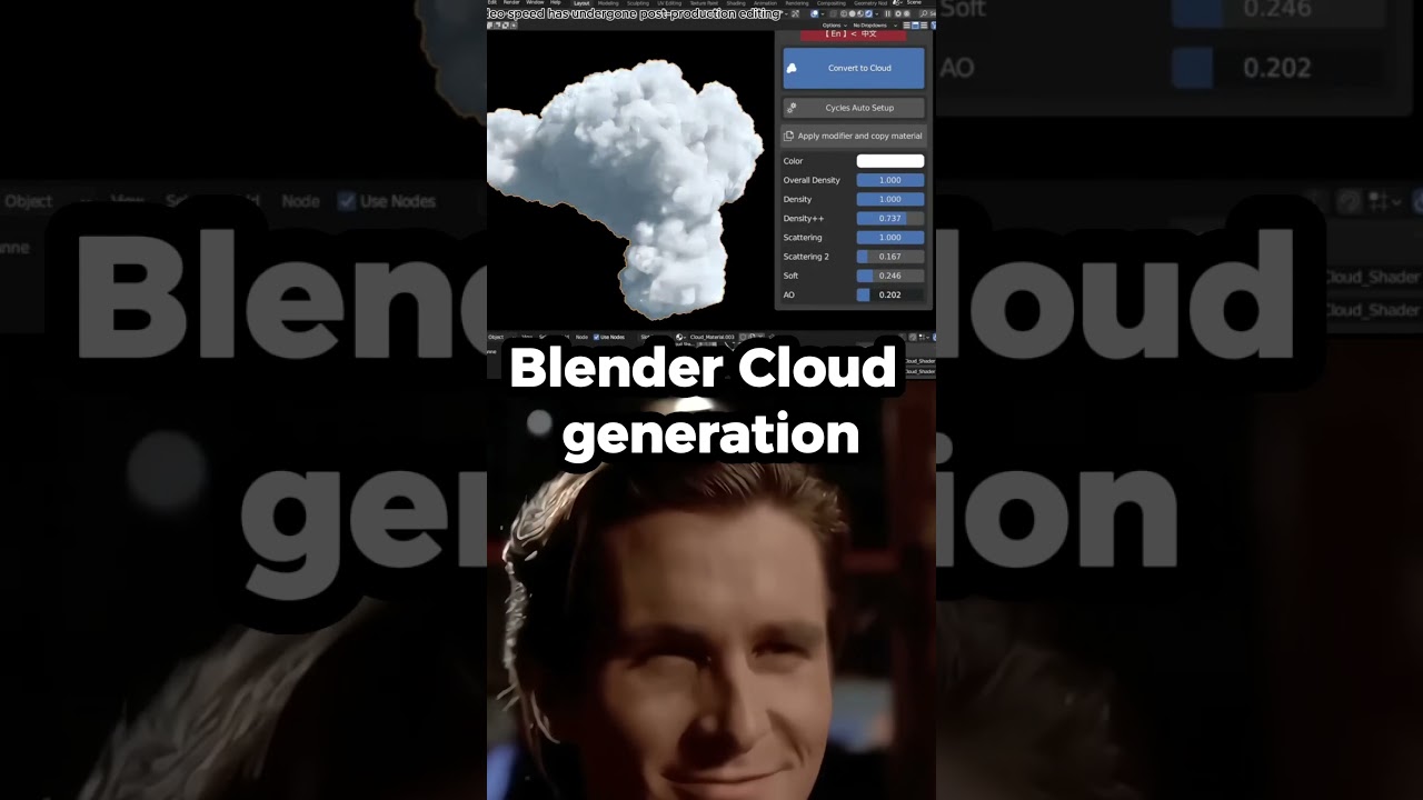 One-click transformation of meshes into realistic clouds