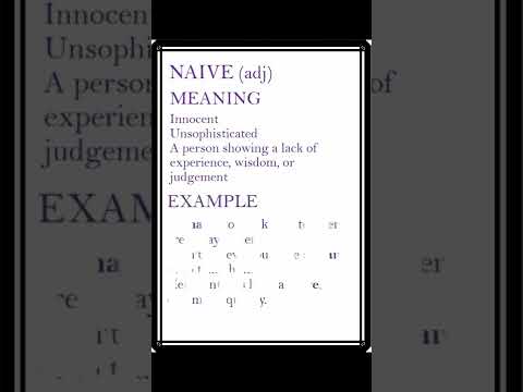 #52 #naive #learn #word a #day #ielts #ieltsvocabulary #shorts