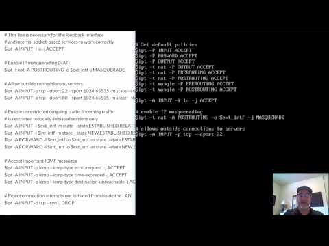 Install CentOS 7.6 and configure it as a firewall router - Part6 - iptables