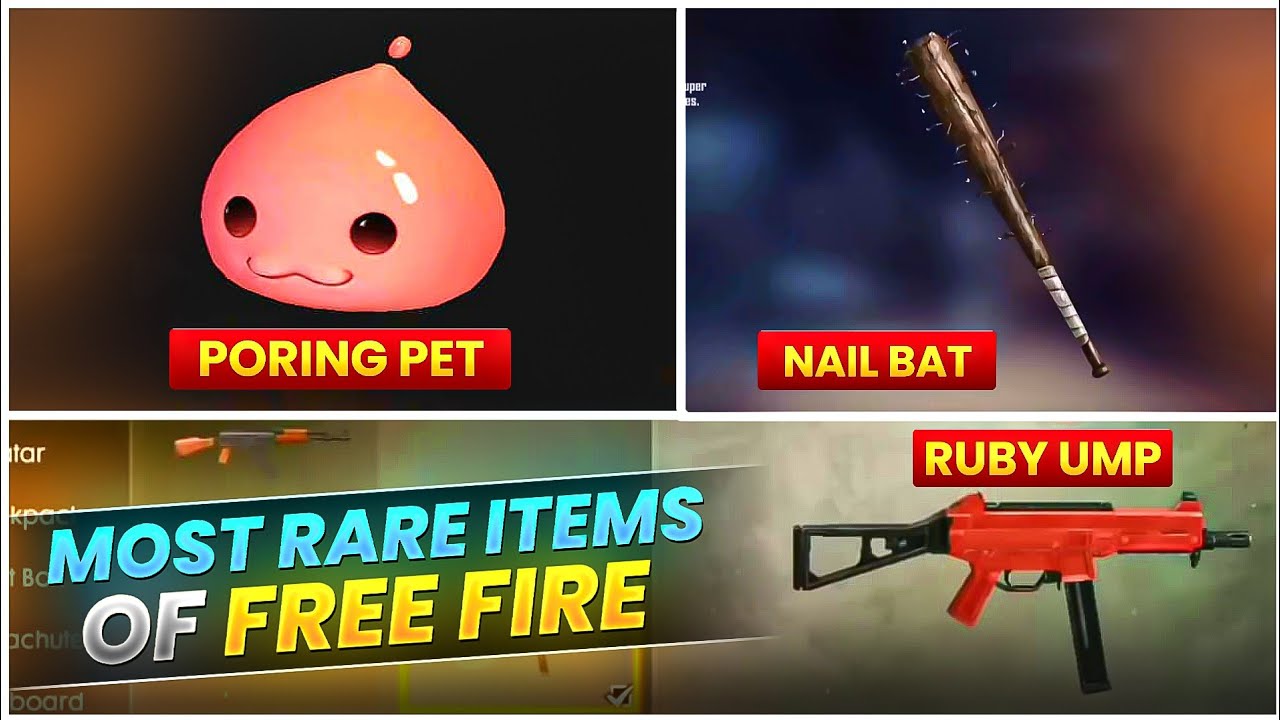 Most Rare Items Of Free Fire Battleground 