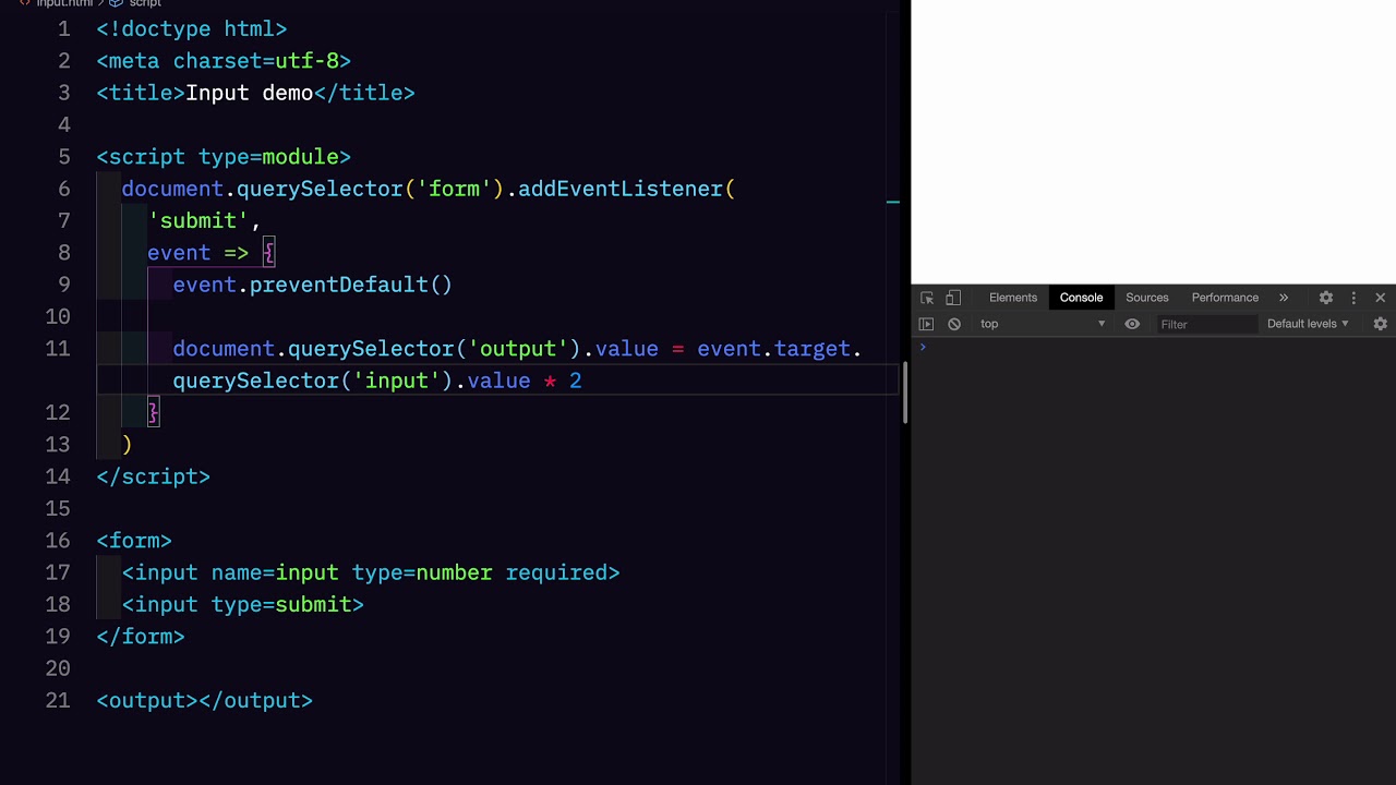 Making an Input Element Interactive with JavaScript