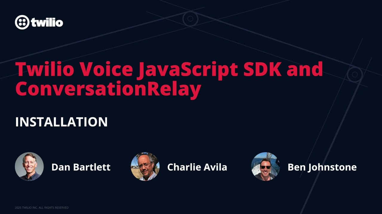 Installing the Twilio Voice Javascript SDK and ConversationRelay Demo Application