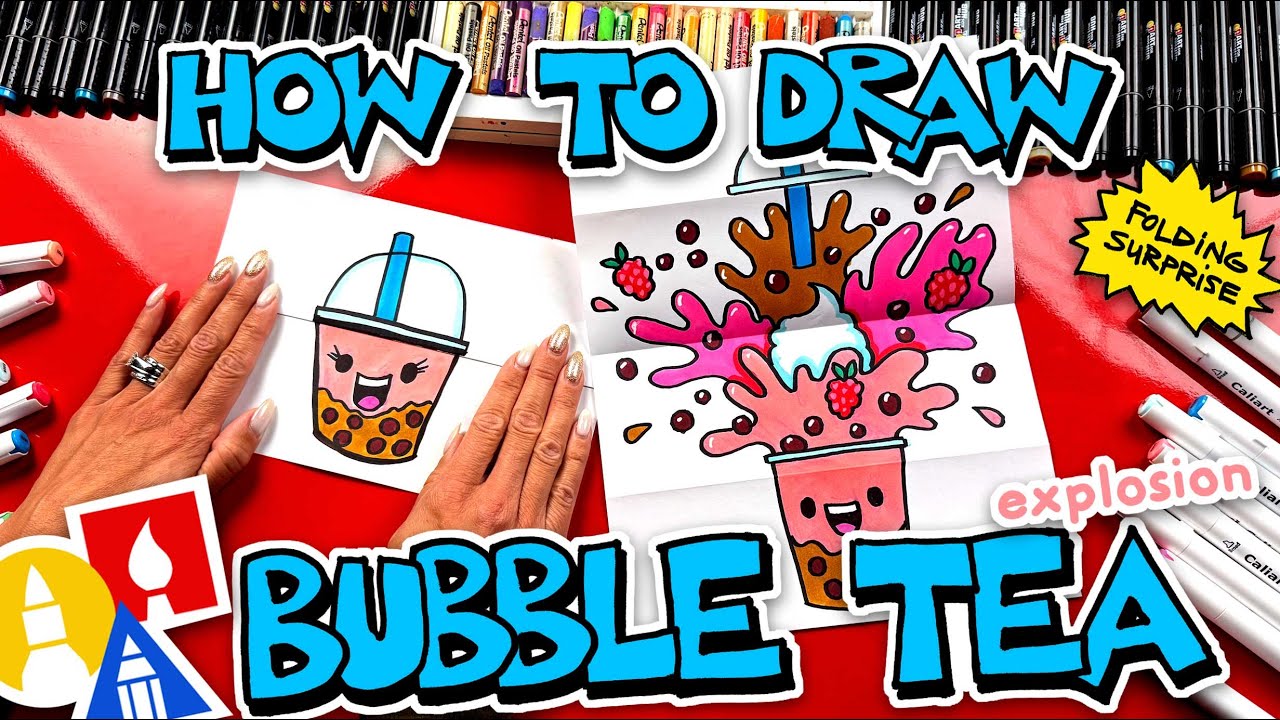 How To Draw Bubble Tea Explosion Folding Surprise