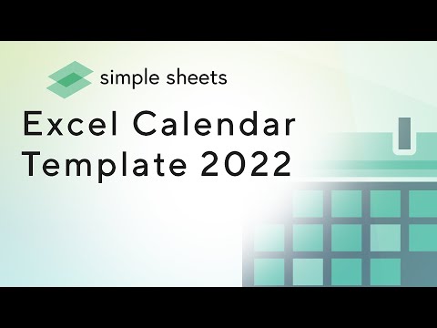 Easy 2022 Excel Calendar Template!
