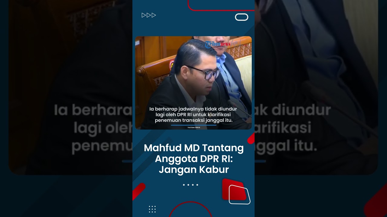 Mahfud MD Tantang Anggota DPR untuk Hadir Rapat Klarifikasi Transaksi Janggal Kemenkeu Rp 300 T ...