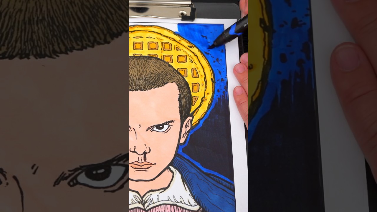 Coloring Eleven 🧇 #strangerthings #drawing #coloring #art