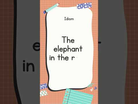 English Idiom and Meanings | The elephant in the room with sound #shorts #youtubeshorts