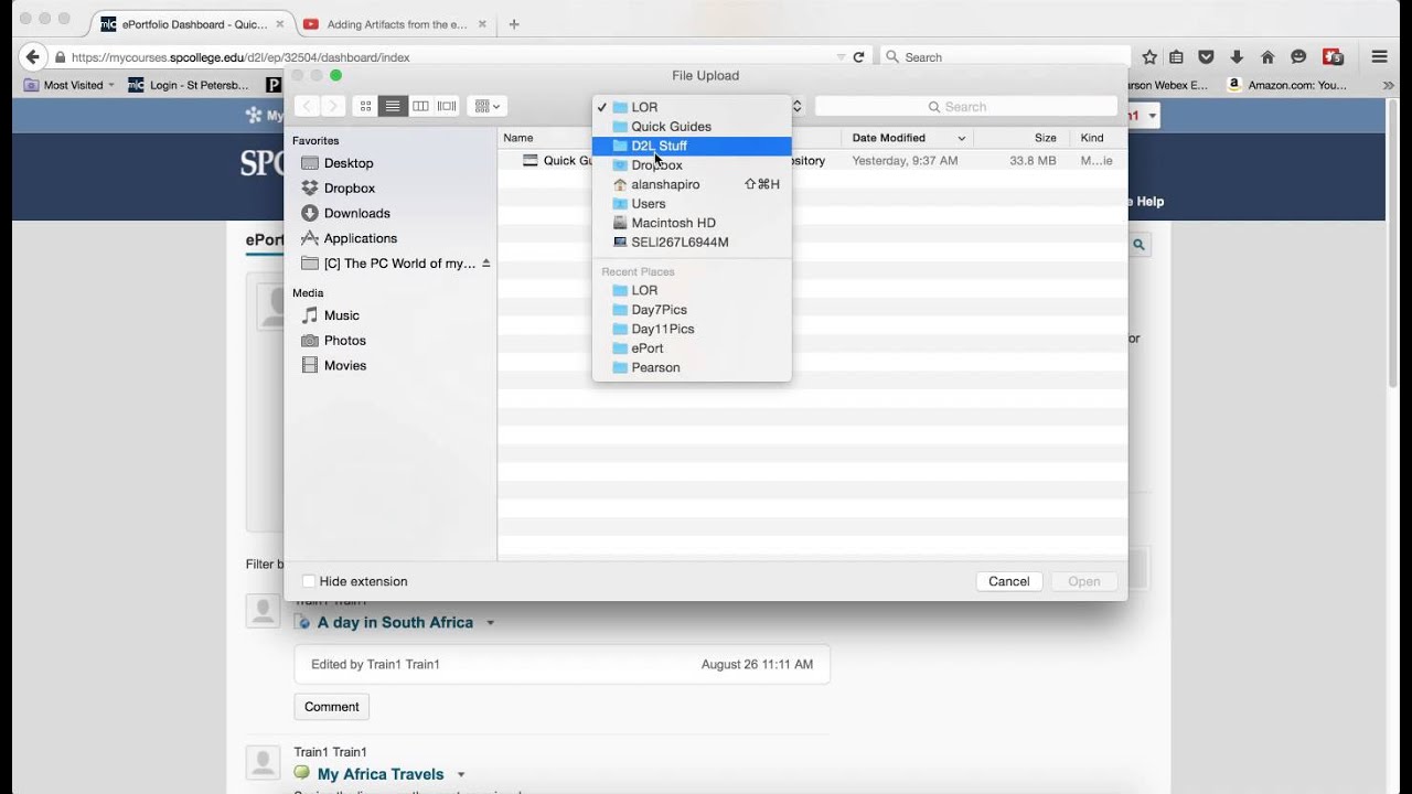 Add a File to your ePortfolio