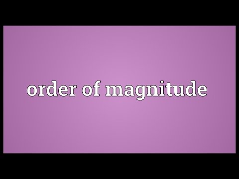 Order of magnitude Meaning