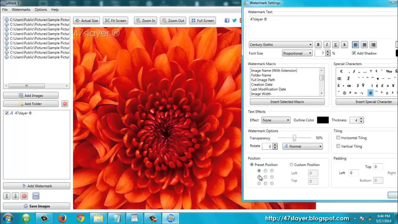 Add Watermark with Uconomix uMark 5.1